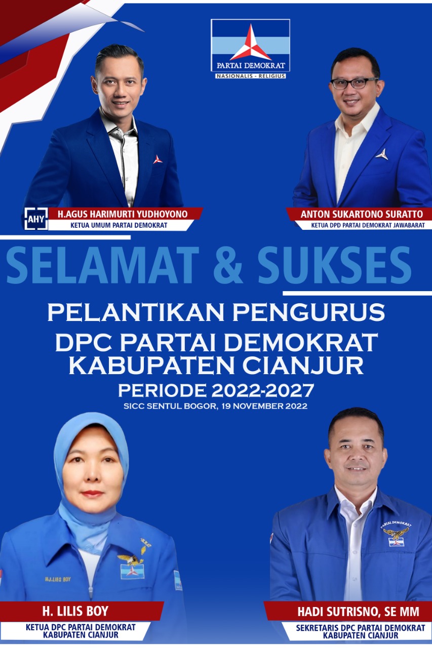Besok, Pengurus Partai Demokrat Cianjur Dilantik – Cianjur Ekspres