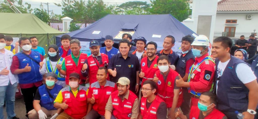 Erick Thohir Tinjau Posko Kesehatan Tim Medis Bumn Farmasi Sebar
