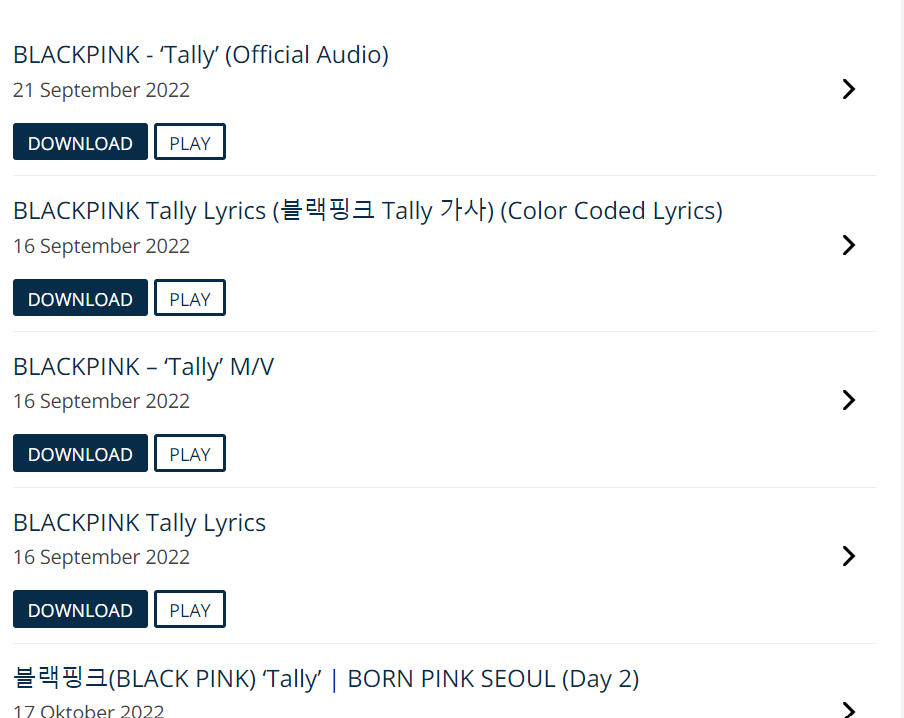 Link Download Lagu Blackpink “tally” Gratis Ada Lirik Dan Terjemahnya 5156