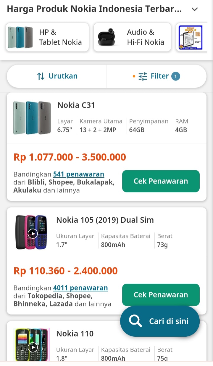 Update Harga Smartphone Nokia di Bulan Mei, Harga Mulai 1jutaan ...