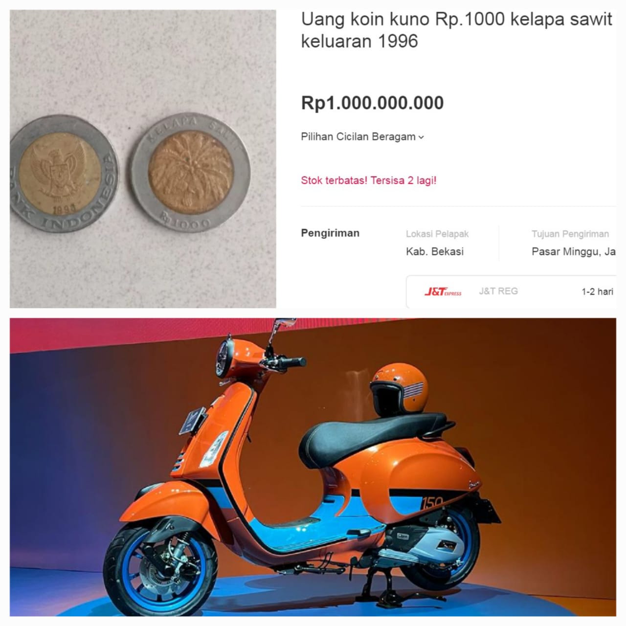 Koin Kuno Rp1000 Kelapa Sawit Bisa Borong Vespa Primavera! – Cianjur ...