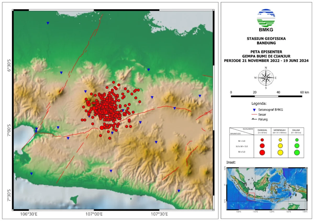 Cianjur Diguncang Gempa Sembilan Kali, Adanya Aktivitas Sesar Aktif Cugenang – Cianjur Ekspres