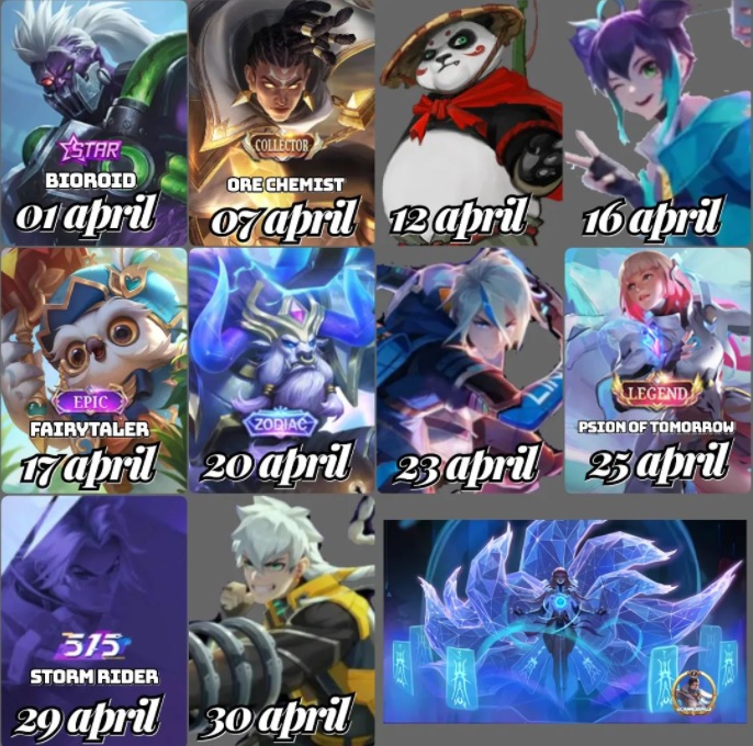 Daftar Skin Hero ML yang Rilis Bulan April, Hero Favorit Kalian Dapat ...
