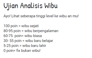 Link Ujian Wibu Viral, Cek Sekarang Apakah Kamu Wibu Sejati ...