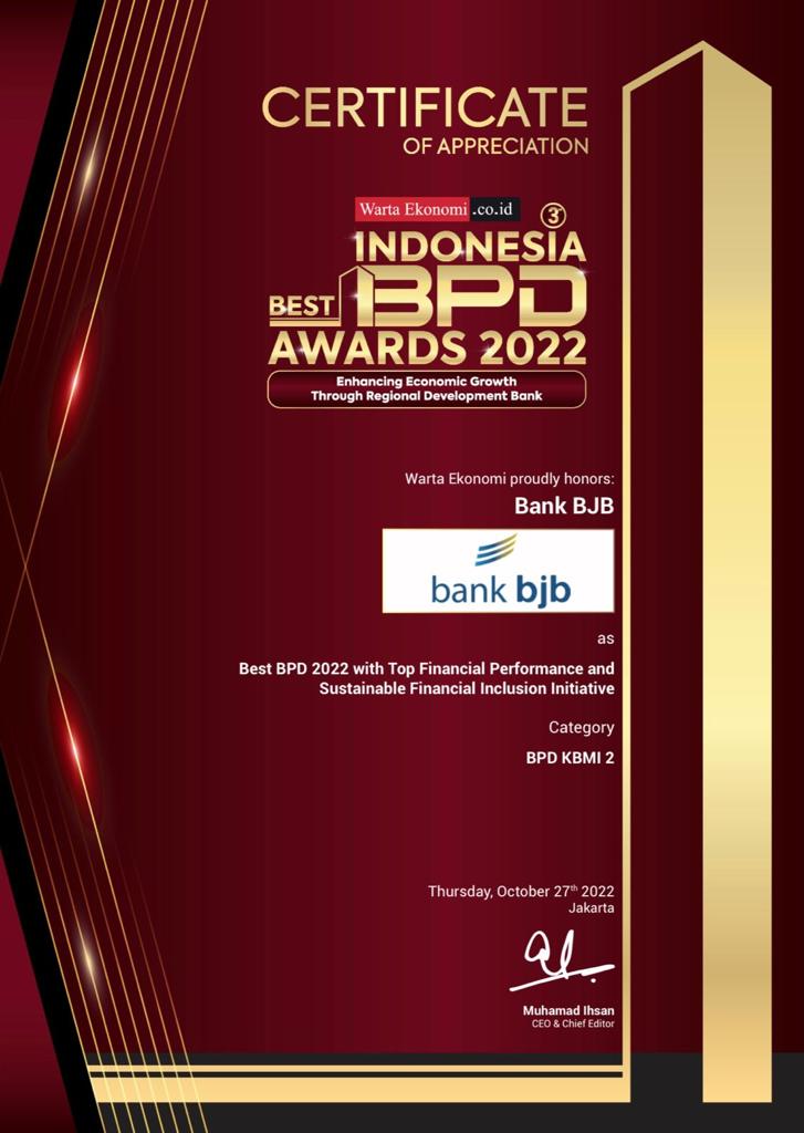 bank bjb Raih Penghargaan Best BPD 2022 – jabarekspres.com