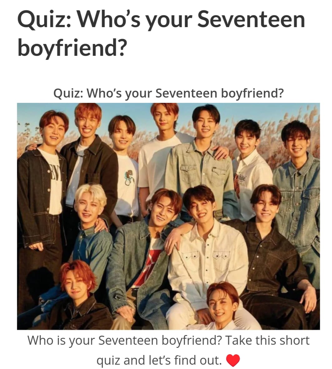 Link Quiz Fans SEVENTEEN, Cari Tahu Siapa Member SVT yang Cocok Jadi Pacarmu! – jabarekspres.com