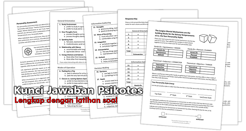 Kunci Jawaban Psikotes dan Contoh Soal untuk Latihan di Rumah ...