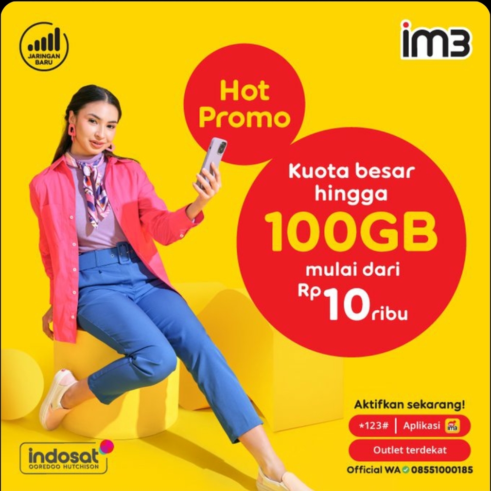 Jangan Lewatkan! Paket HOT Promo Indosat IM3 100GB Mulai dari Rp10 Ribu! – jabarekspres.com