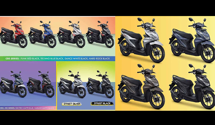Berkelas, Ini Varian Warna dan Spek Mesin New Honda BeAt 2023 ...
