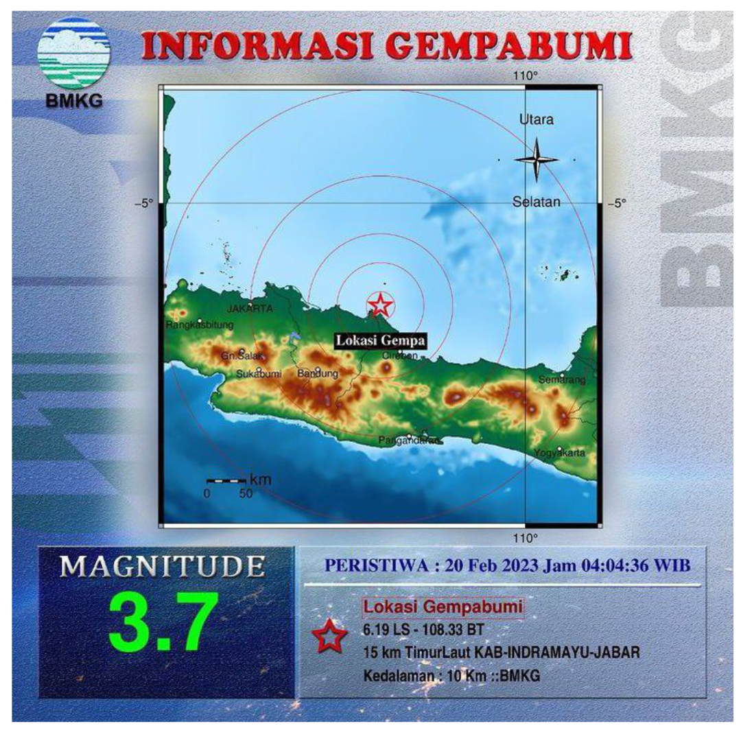 Info Gempa Terkini M 3,7 Di Jawa Barat Hari Ini 20 Februari 2023 – jabarekspres.com