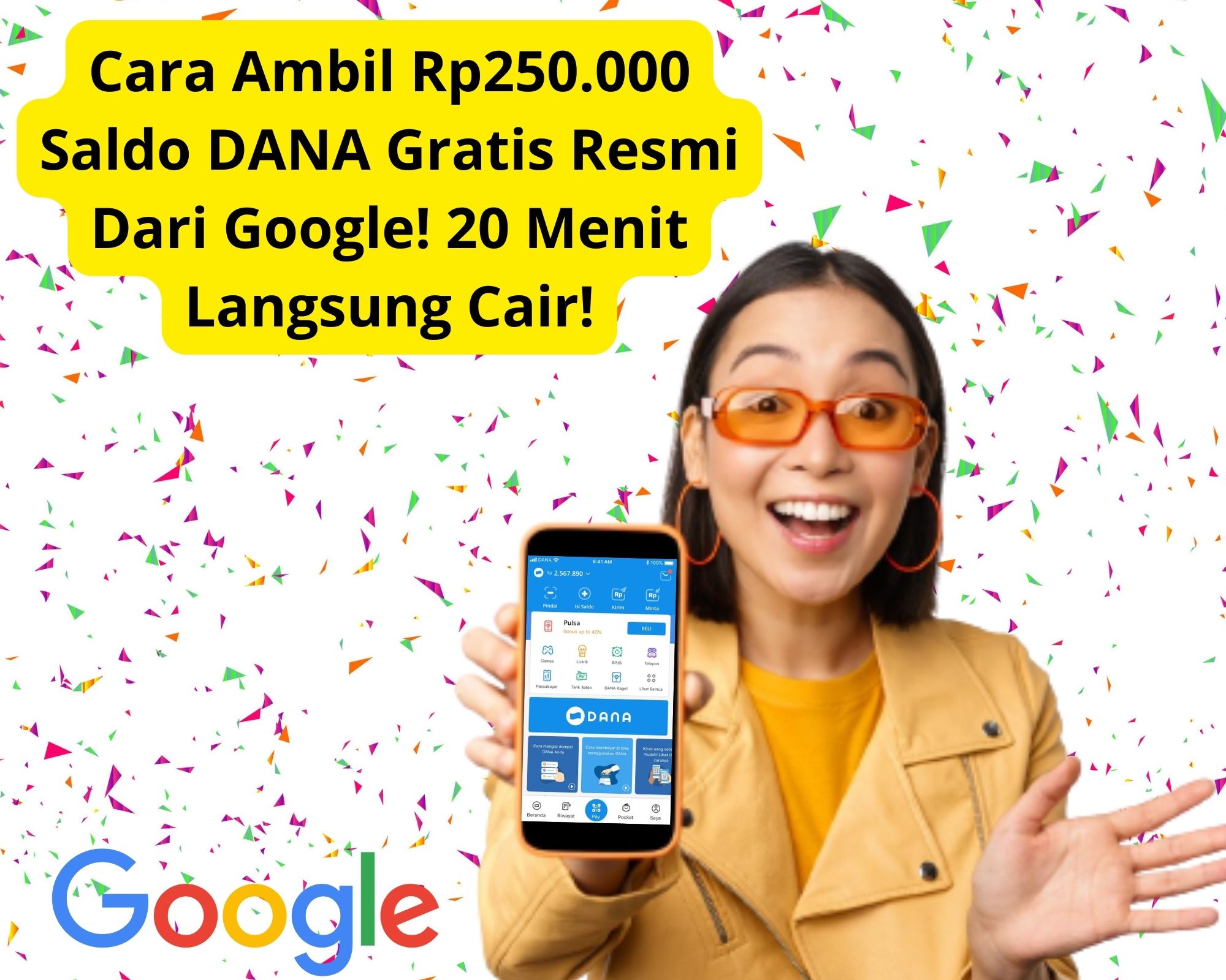 Cara Ambil Rp250.000 Saldo DANA Gratis Resmi Dari Google! 20 Menit ...