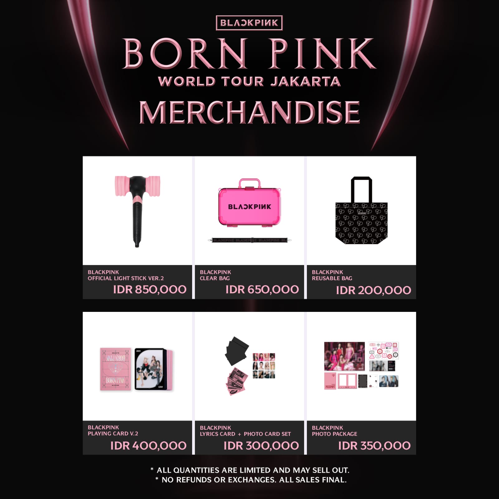 Intip Harga Official Merchandise Konser BLACKPINK ‘BORN PINK’ in Jakarta 2023 – jabarekspres.com