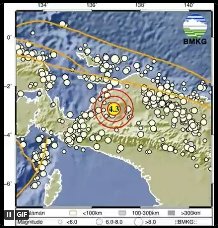 Info Gempa Terkini M 4,3 di Papua Hari Ini 26 Maret 2023 – jabarekspres.com