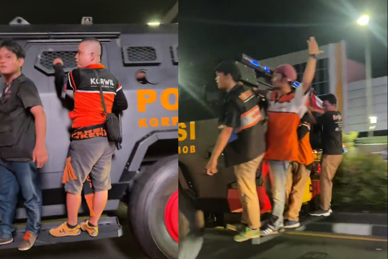 Momen Langka! Persib Bandung Dikawal Thejak Mania Saat Pulang ...