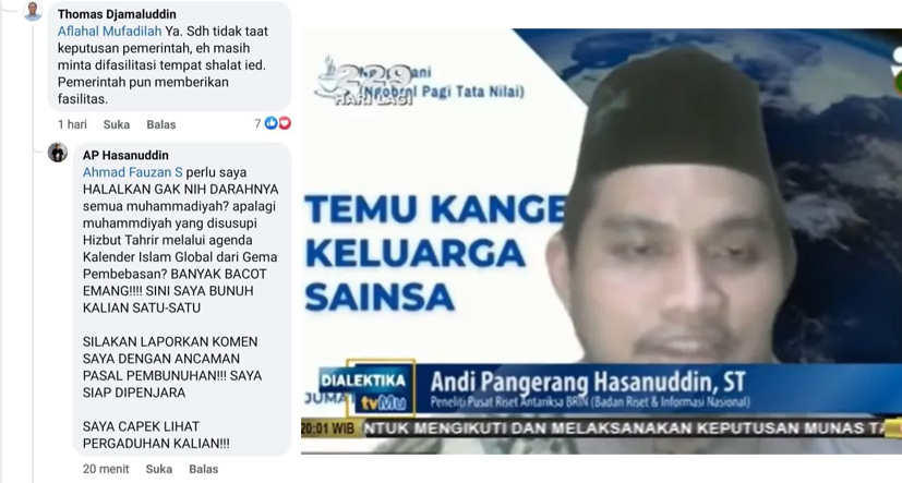 Peneliti BRIN AP Hasanuddin Ancam Bunuh Muhammadiyah, Ada yag Berharap ...