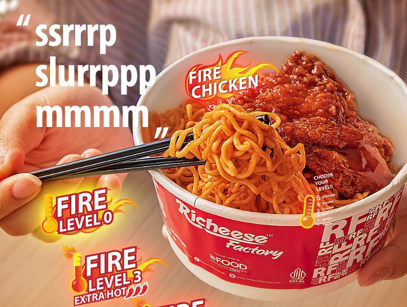 Menu Combo Mi Richeese Goreng dan Fire Chicken, Harganya Berapa ...