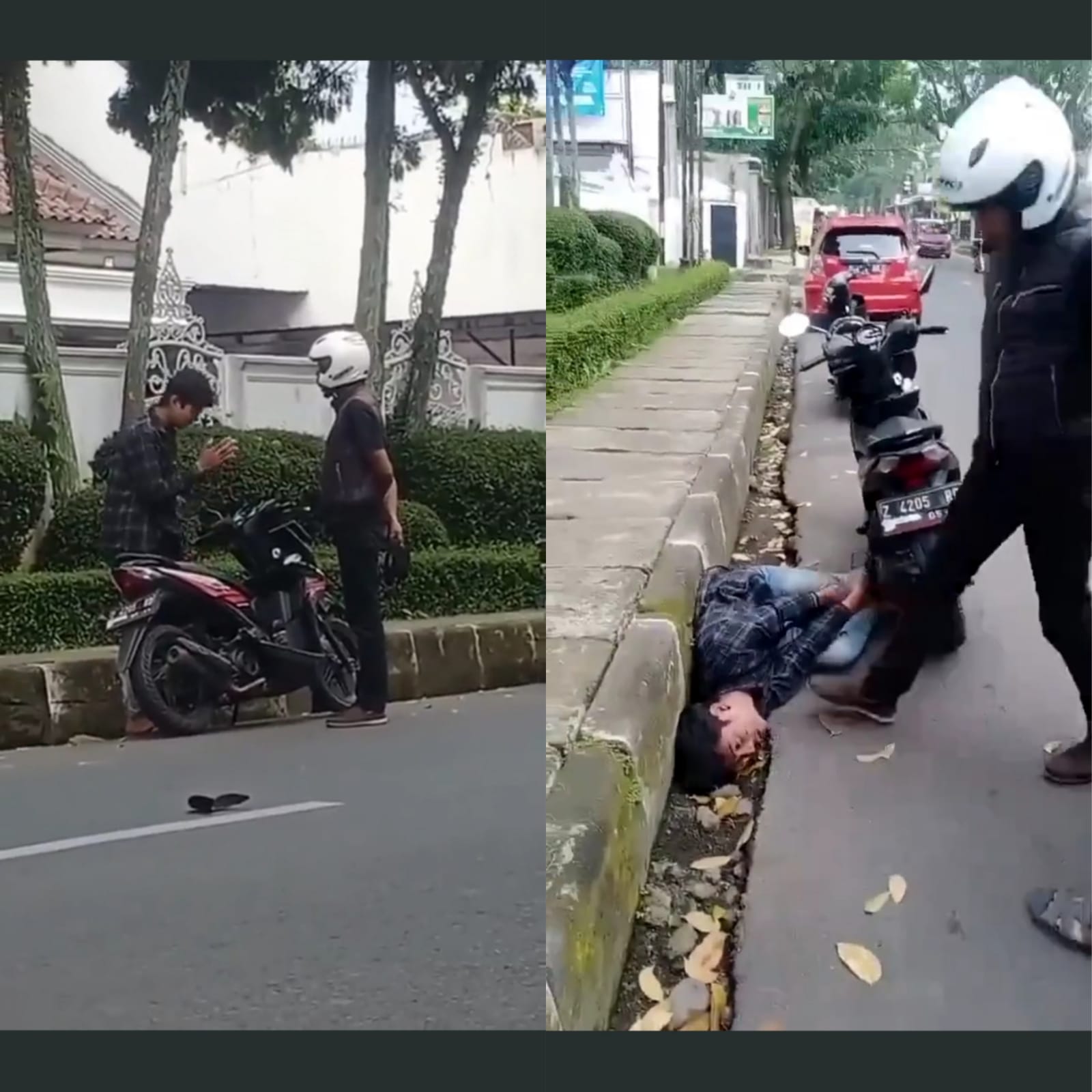 VIRAL! Video Pemotor di Cimahi Dianiaya Hingga Kejang, Begini ...