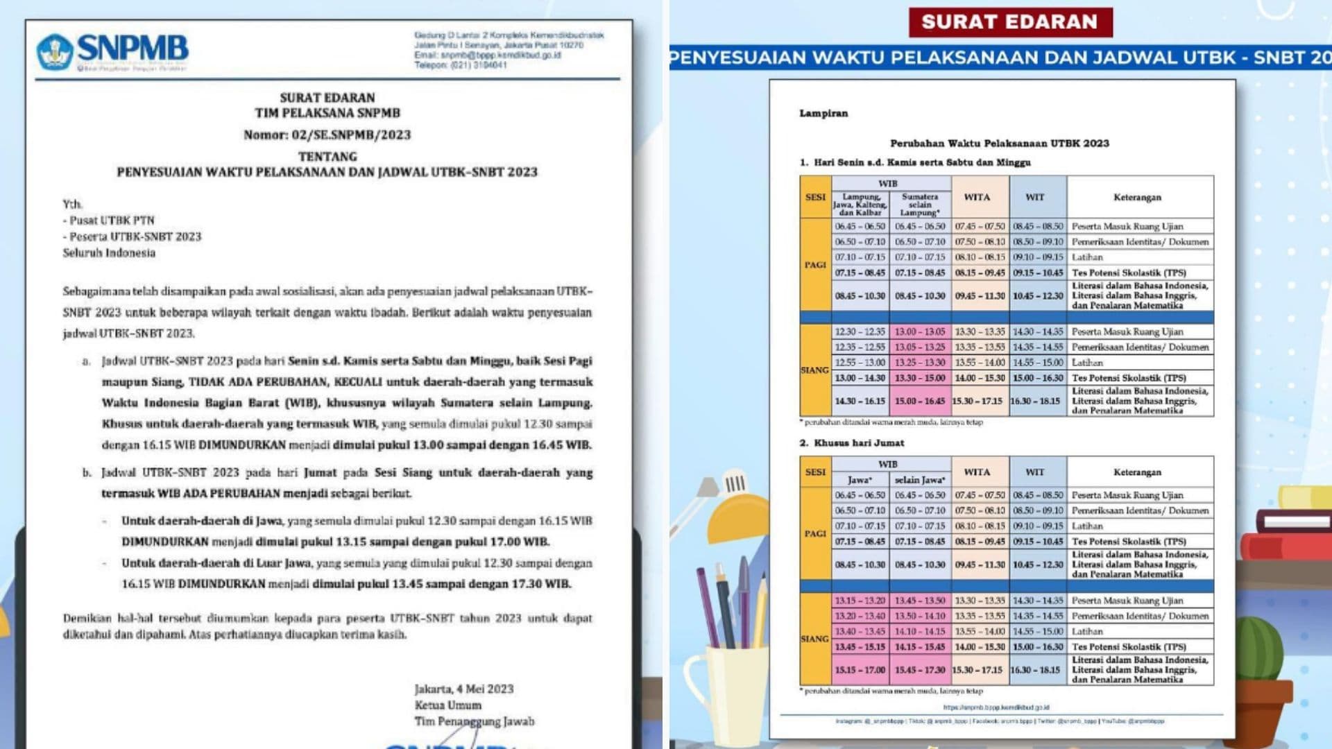(PDF) Jadwal Pelaksanaan Waktu UTBK SNBT 2023 Terbaru dan Surat Edaran Resmi – jabarekspres.com