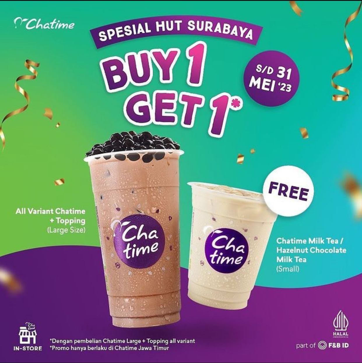 Promo Chatime Buy 1 Get 1, Simak Penjelasannya! – jabarekspres.com