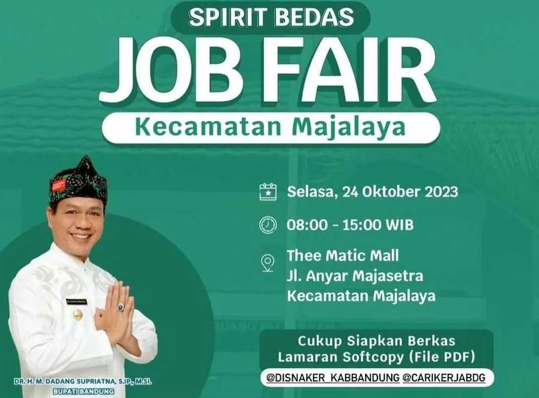 Job Fair di Kabupaten Bandung Oktober 2023 Hadir Lagi, Daftar dan Catat ...
