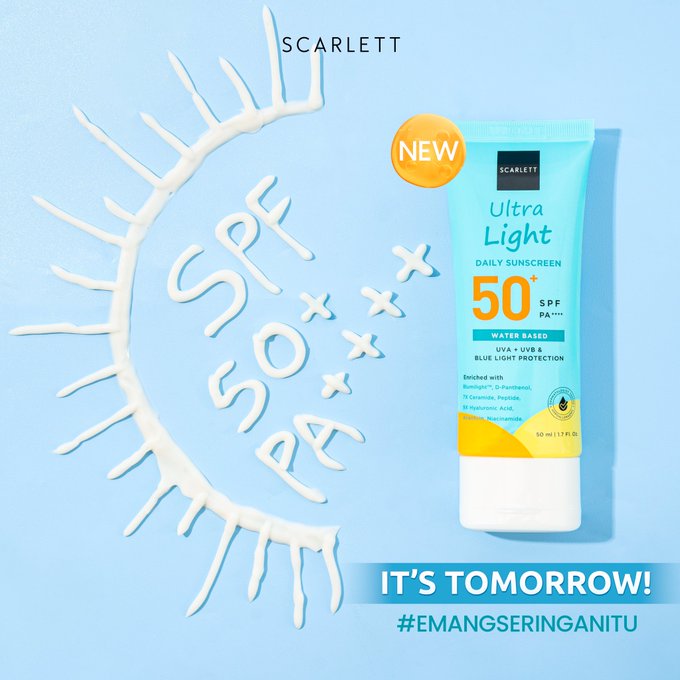 Sunscreen Scarlett Ultra Light Daily: Perlindungan Maksimal untuk Kulit ...