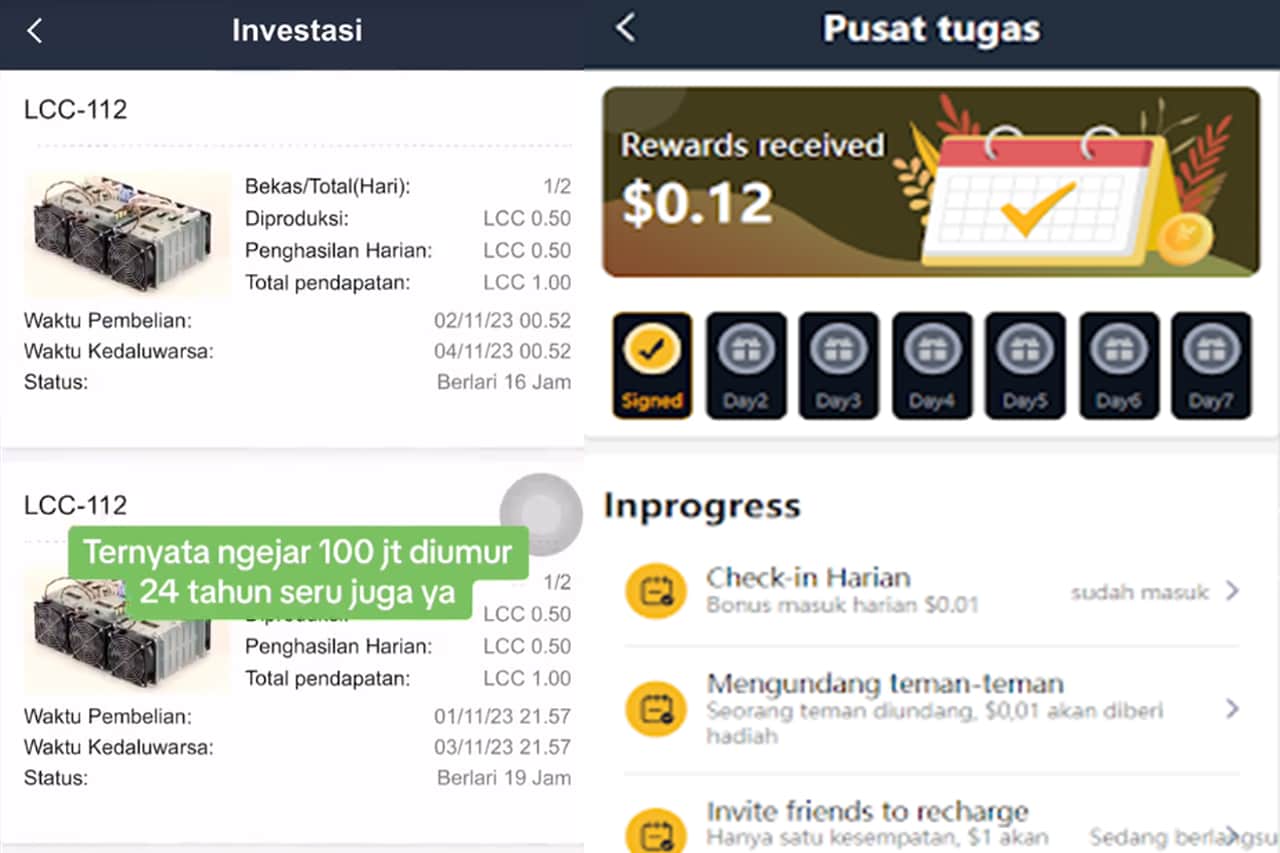 Member Aplikasi Penghasil Uang LC Mining Tidak Bisa Melakukan Penarikan ...