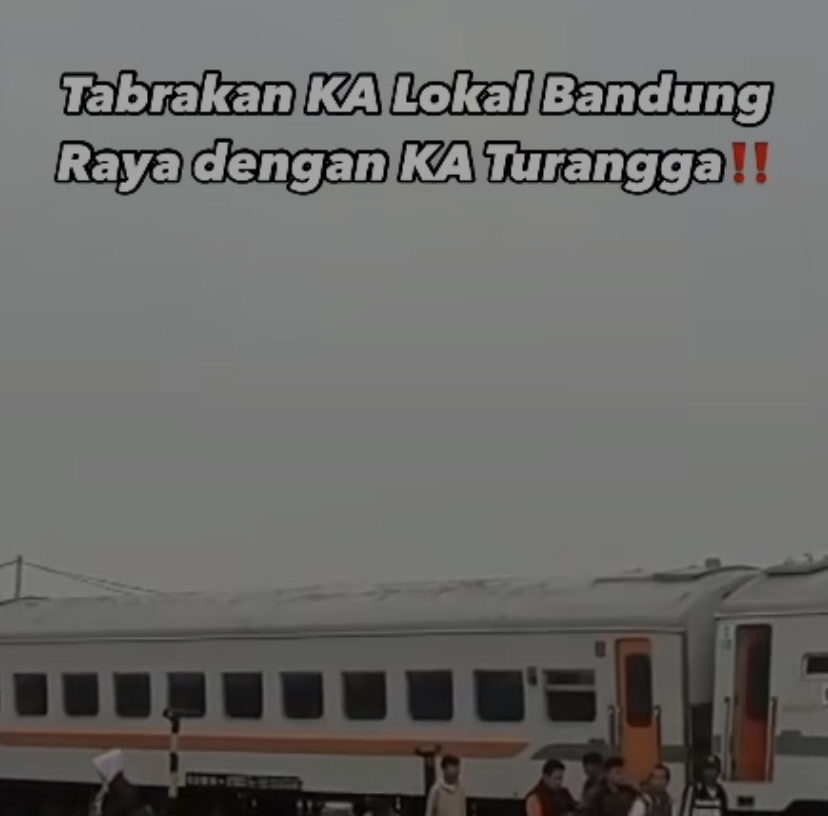 Kecelakaan Kereta! Lokal Commuter Line Bandung Raya Tabrakan dengan KA ...