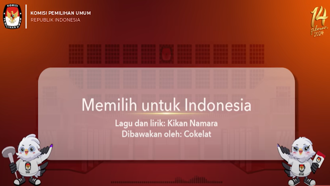 Lirik Lagu Jingle Pemilu 2024: Ayo Rakyat Indonesia Beri Kontribusi ...