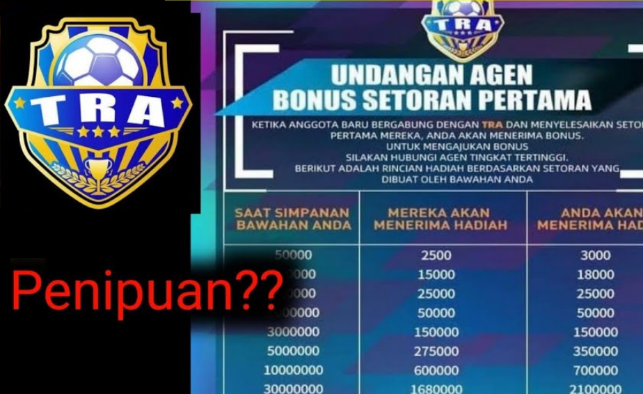 TRA Football Adalah Aplikasi Penghasil Uang yang Pasti Scam ...