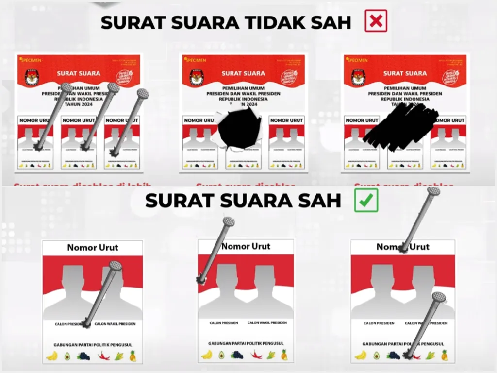 Contoh Surat Suara Sah dan Tidak Sah, Ketahui Cirinya Jangan Asal ...