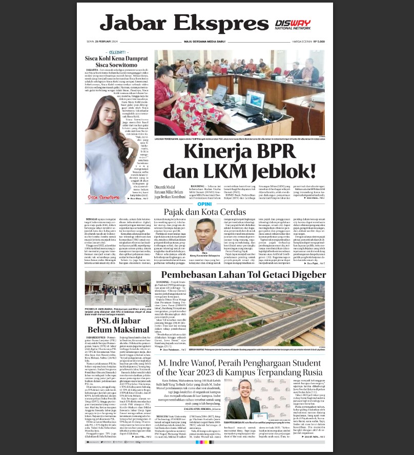 Epaper Jabar Ekspres Edisi Senin, 26 Februari 2024 – jabarekspres.com