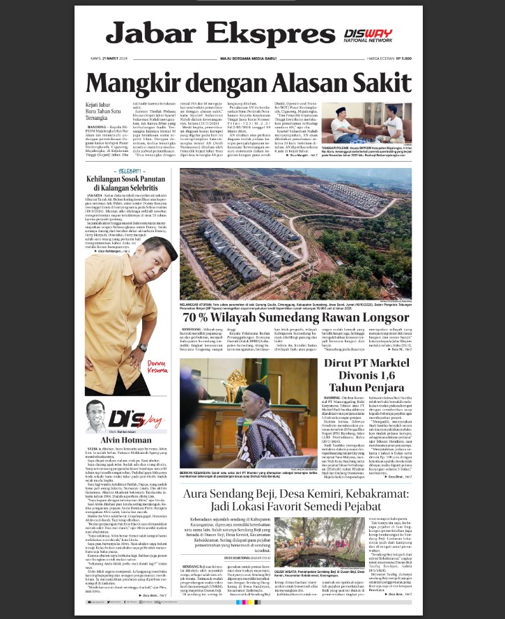 Epaper Jabar Ekspres Edisi Kamis, 21 Maret 2024 – jabarekspres.com