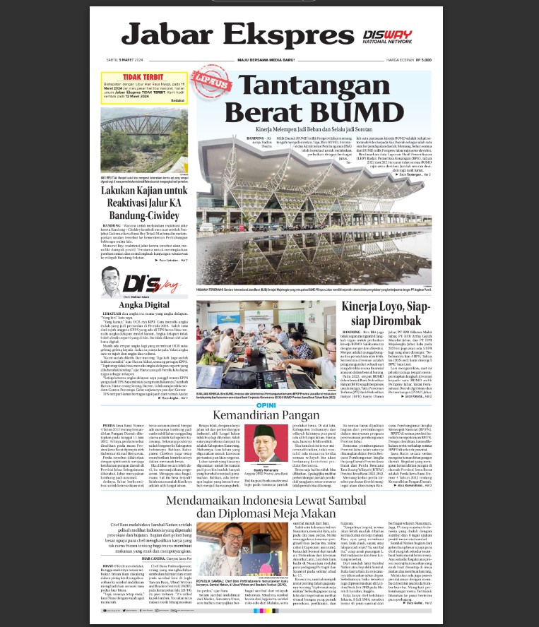 Epaper Jabar Ekspres Edisi Sabtu, 9 Maret 2024 – jabarekspres.com