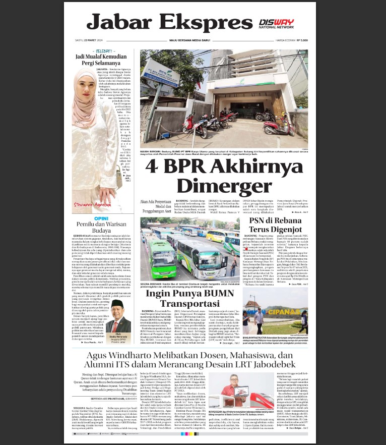 Epaper Jabar Ekspres Edisi Sabtu, 23 Maret 2024 – jabarekspres.com