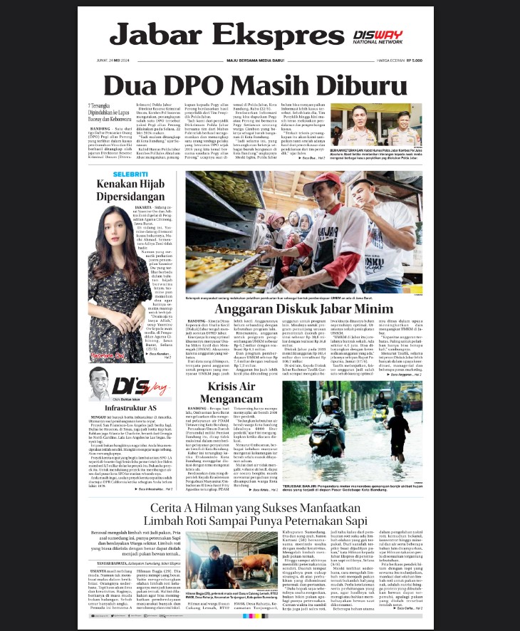 Epaper Jabar Ekspres Edisi Jumat, 24 Mei 2024 – jabarekspres.com