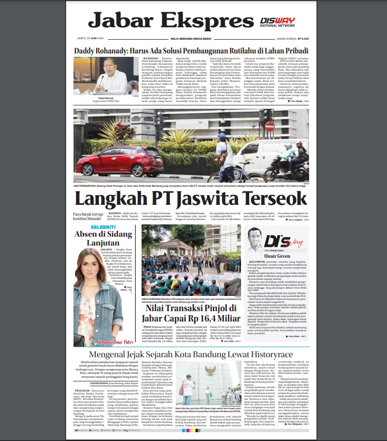 Epaper Jabar Ekspres Edisi Sabtu, 29 Juni 2024 – jabarekspres.com