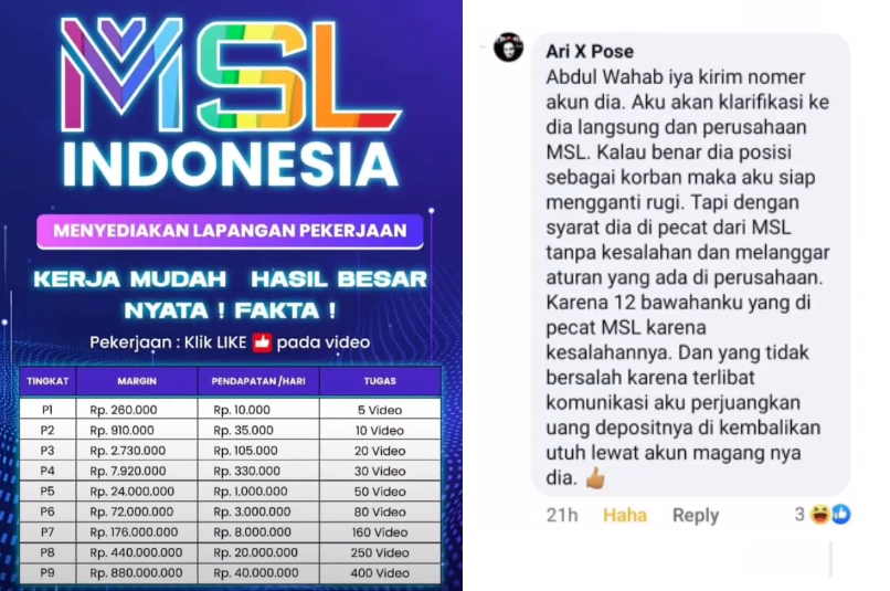 Leader MSL App Siap Mengganti Kerugian Para Korban Jika Terbukti Scam Penipuan? Ini Faktanya ...