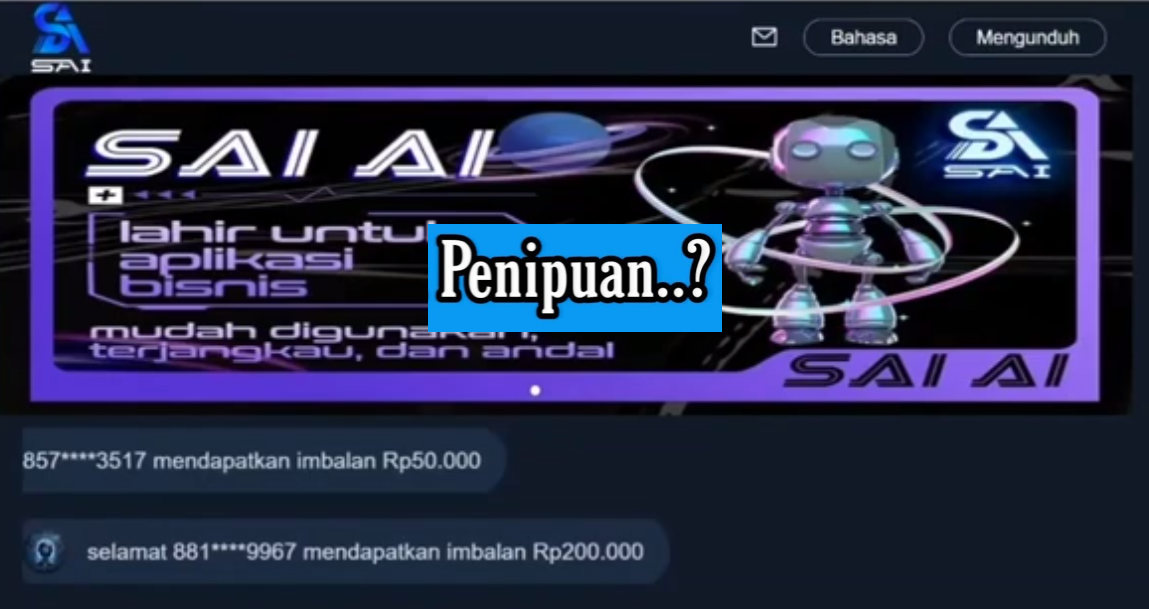 Fakta Aplikasi Investasi Sai Ai, Apakah dan Terbukti Membayar atau ...
