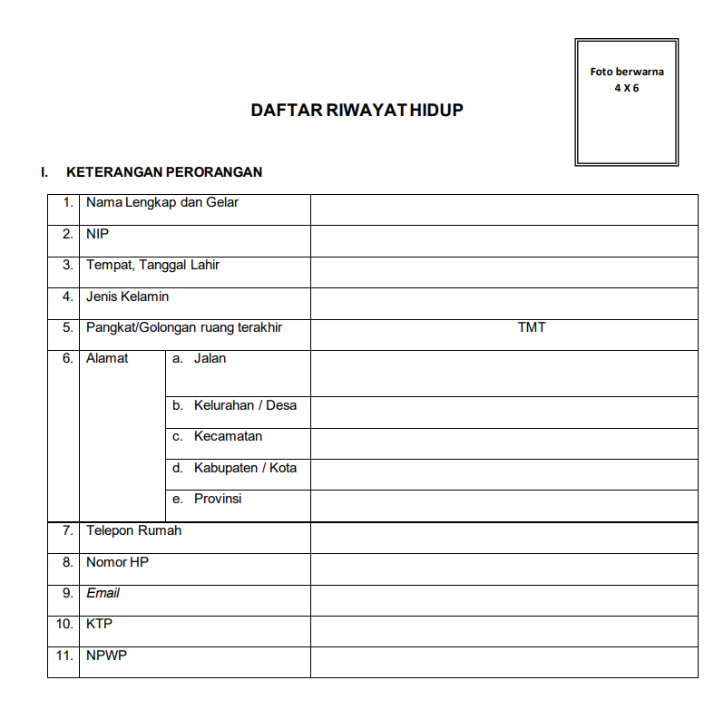 Link Download File Daftar Riwayat Hidup untuk Daftar CPNS 2024 – jabarekspres.com