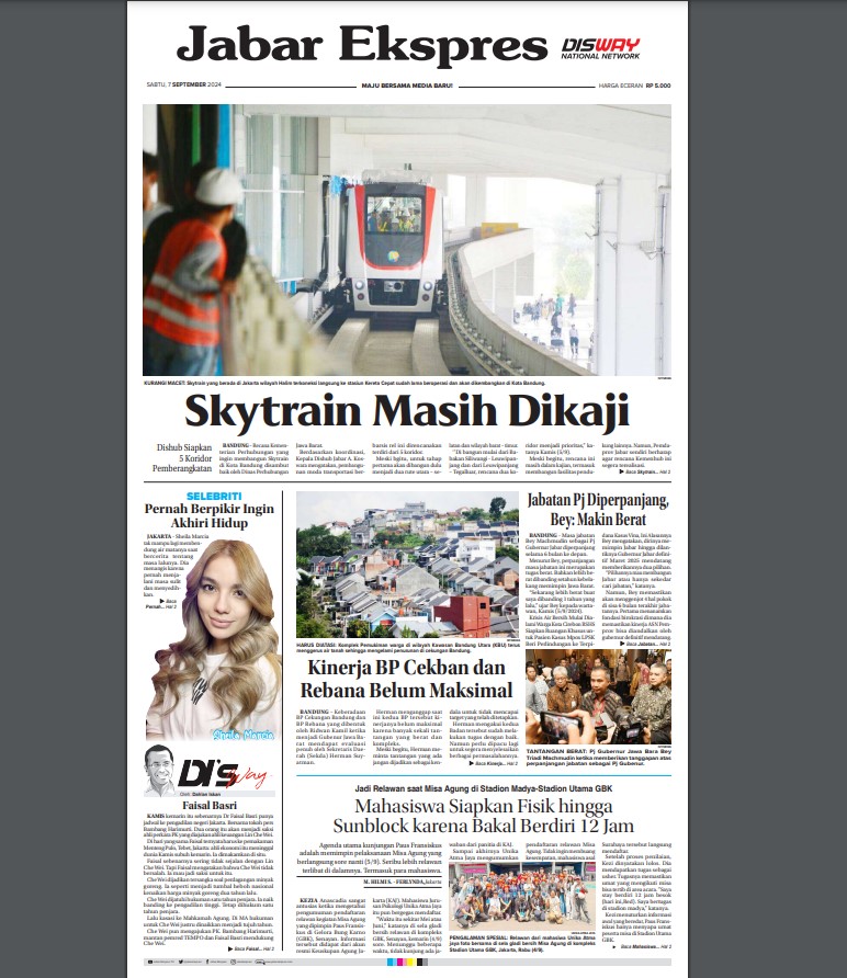 Epaper Jabar Ekspres Edisi Sabtu, 7 September 2024 – jabarekspres.com