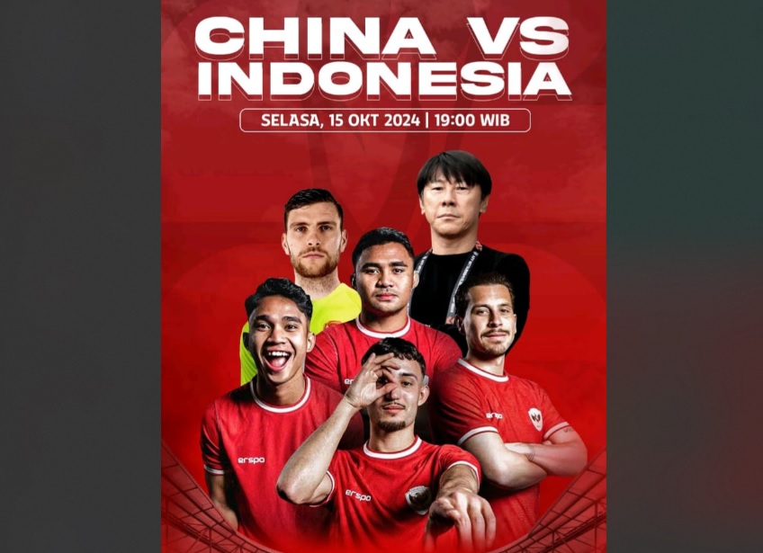 Link Nonton Timnas Indonesia Vs China di Kualifikasi Piala Dunia 2026, Hari Ini – jabarekspres.com