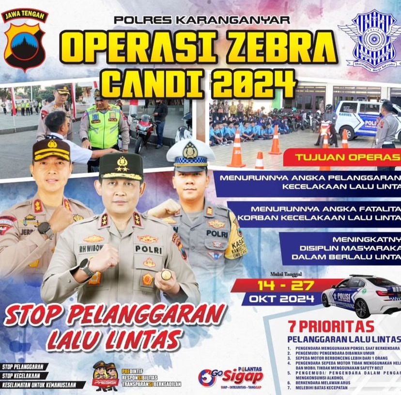Jadwal & Target Operasi Zebra Candi 2024 di Jawa Tengah – jabarekspres.com