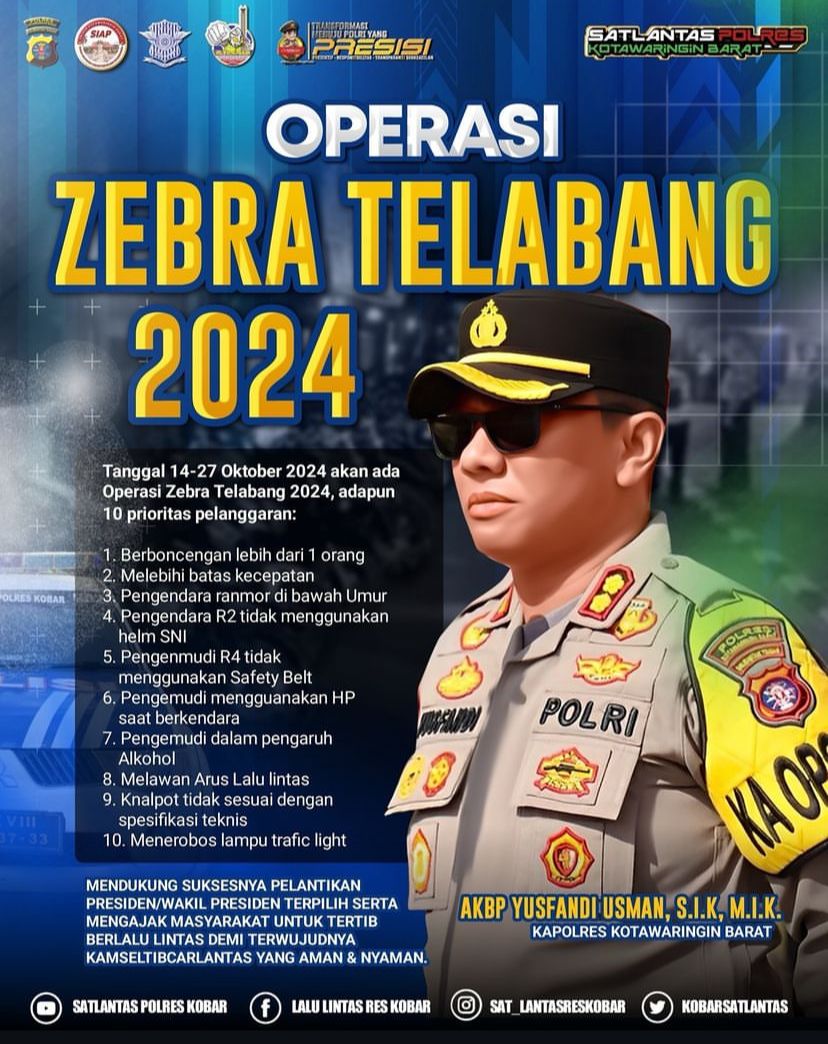 Titik Rawan OPERASI ZEBRA TELABANG 2024 Wilayah Polda Kalimantan Tengah, Ketahui Jadwal & Target ...