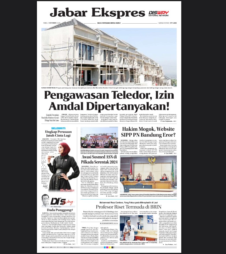 Epaper Jabar Ekspres Edisi Rabu, 9 Oktober 2024 – jabarekspres.com