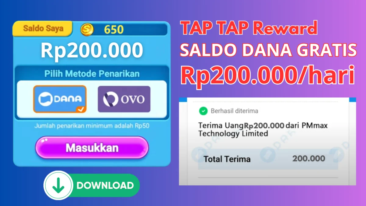 TAP TAP Saldo DANA Rp 200.000 Gratis per Hari Langsung Cair ...