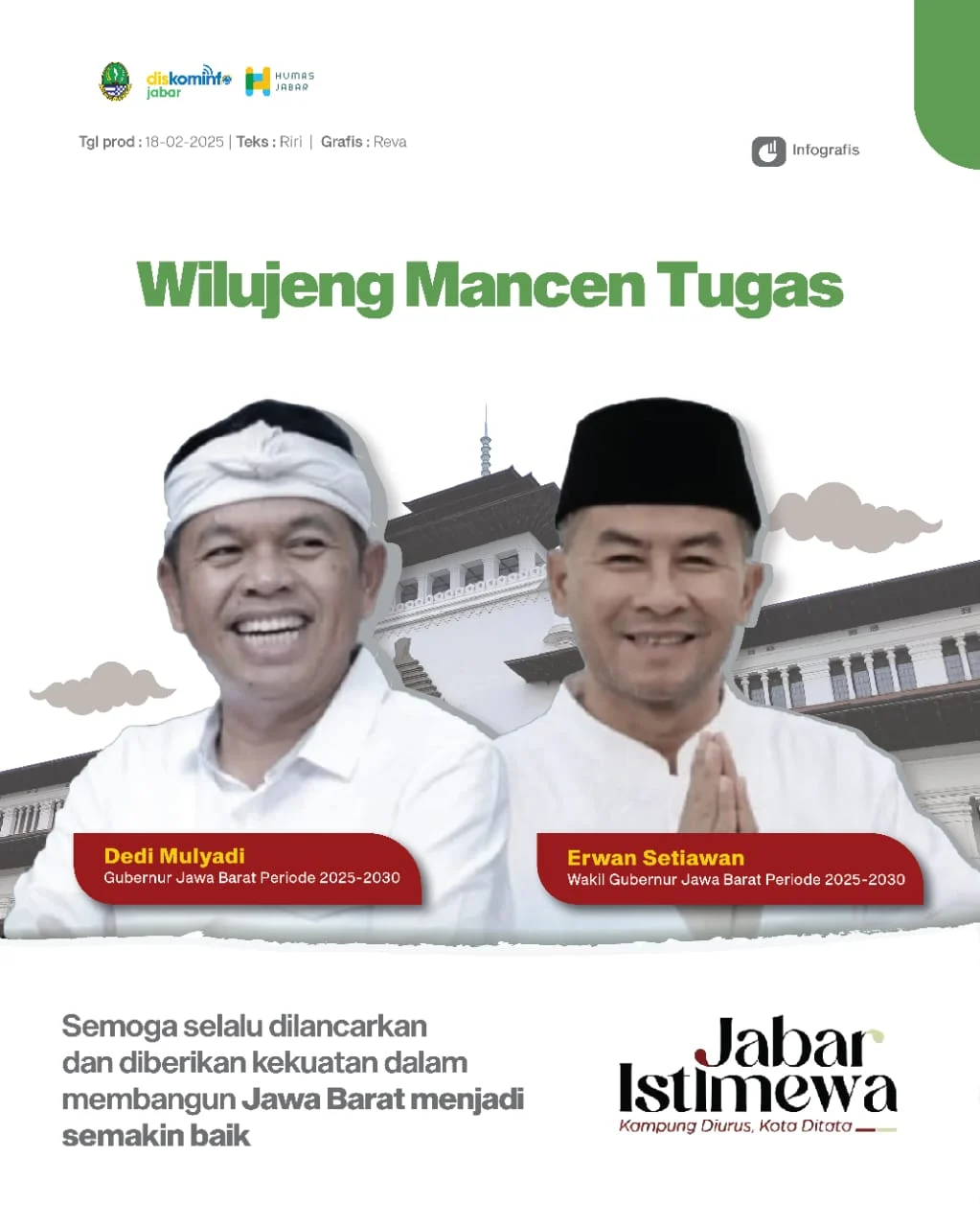 Dedi Mulyadi – Erwan Setiawan Resmi Dilantik Sebagai Gubernur dan Wakil Gubernur Jawa Barat 2025 ...
