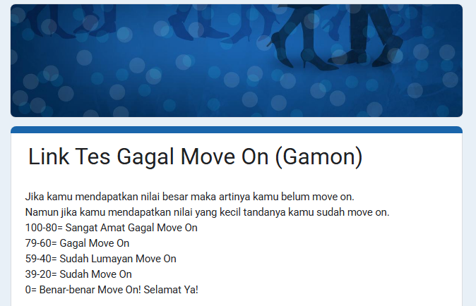 Link Tes Ujian GAMON (Gagal Move on), Cek Apakah Kamu Benar-Benar Sudah ...