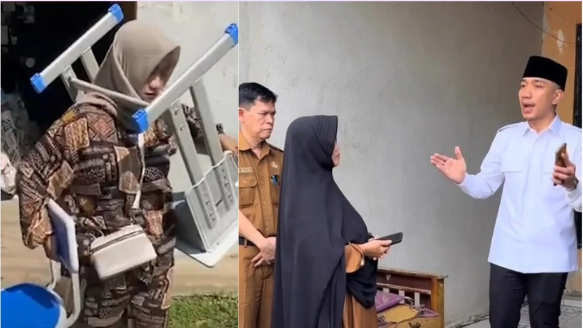 VIRAL, Orang Tua Siswa di Lebak Banten Jalan Kaki Pikul Meja dan Kursi ...