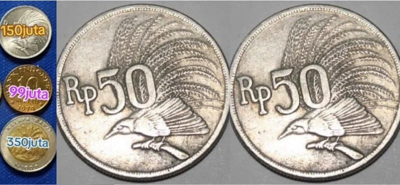 Dimahar Rp150 Juta, Koin 50 Cendrawasih Jadi Uang Kuno Paling Diincar ...