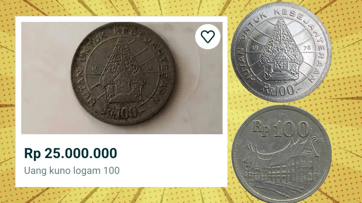 Tempat Jual Beli Uang Koin Kuno 100 Rupiah Wayang Tembus Rp25 Juta di ...